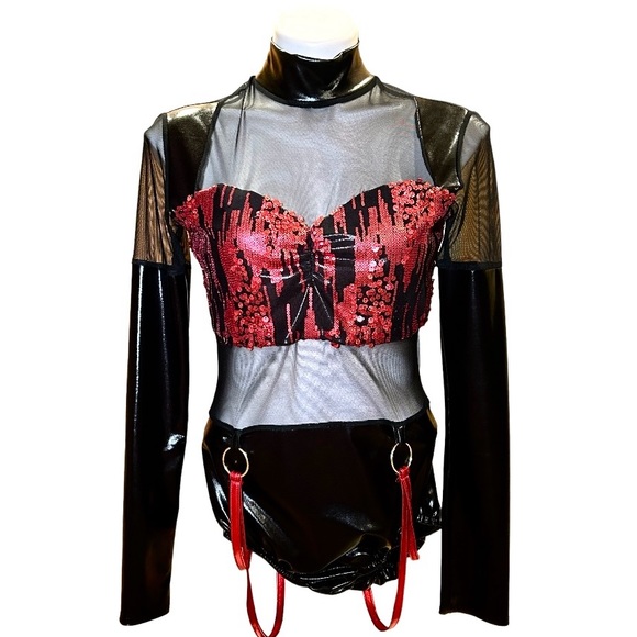 Kelle’ | Other | Kelle Black Red Jazz Dance Costume Size Adult Large ...